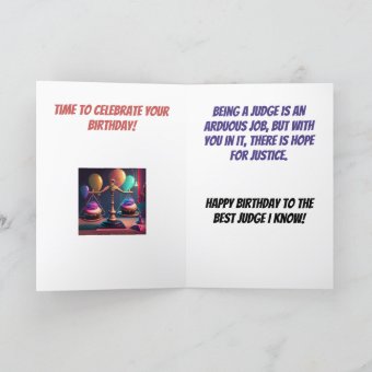 Judges Birthday Card | Zazzle