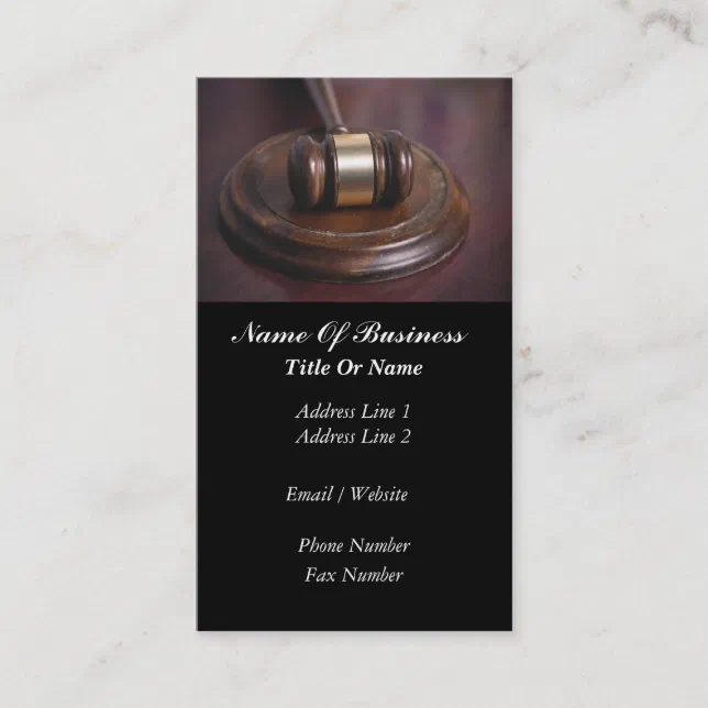 Judges Business Card | Zazzle