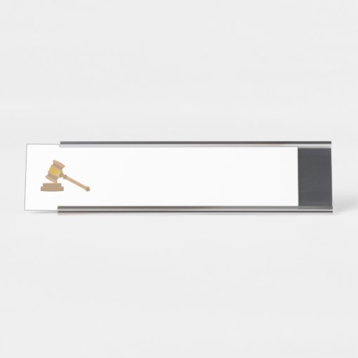 Judges Gavel Desk Name Plate | Zazzle