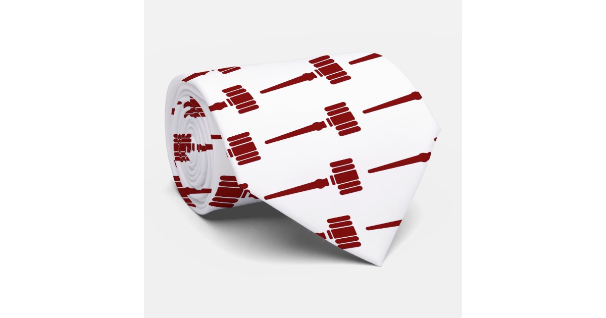 Judges Gavel Neck Tie | Zazzle