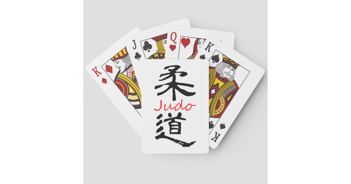 Judo calligraphy playing cards | Zazzle