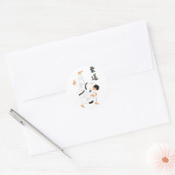 Judo Classic Round Sticker | Zazzle