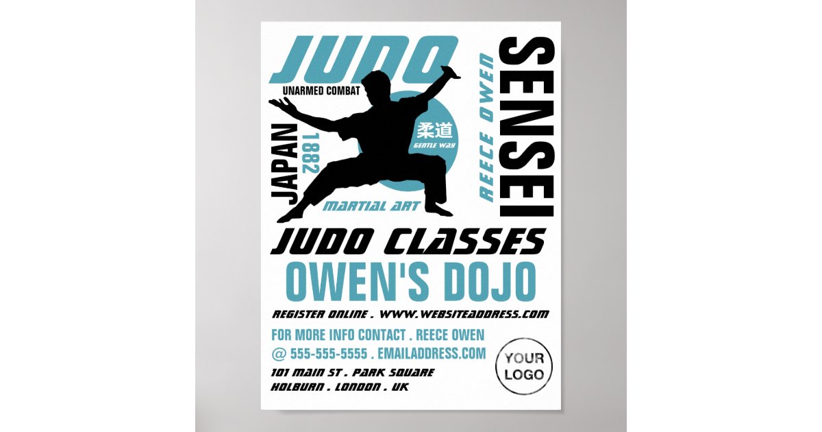 Judo Design, Judo Classes Advertising Poster | Zazzle