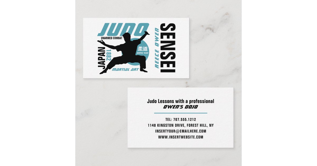 Judo Design, Sensei Business Card | Zazzle
