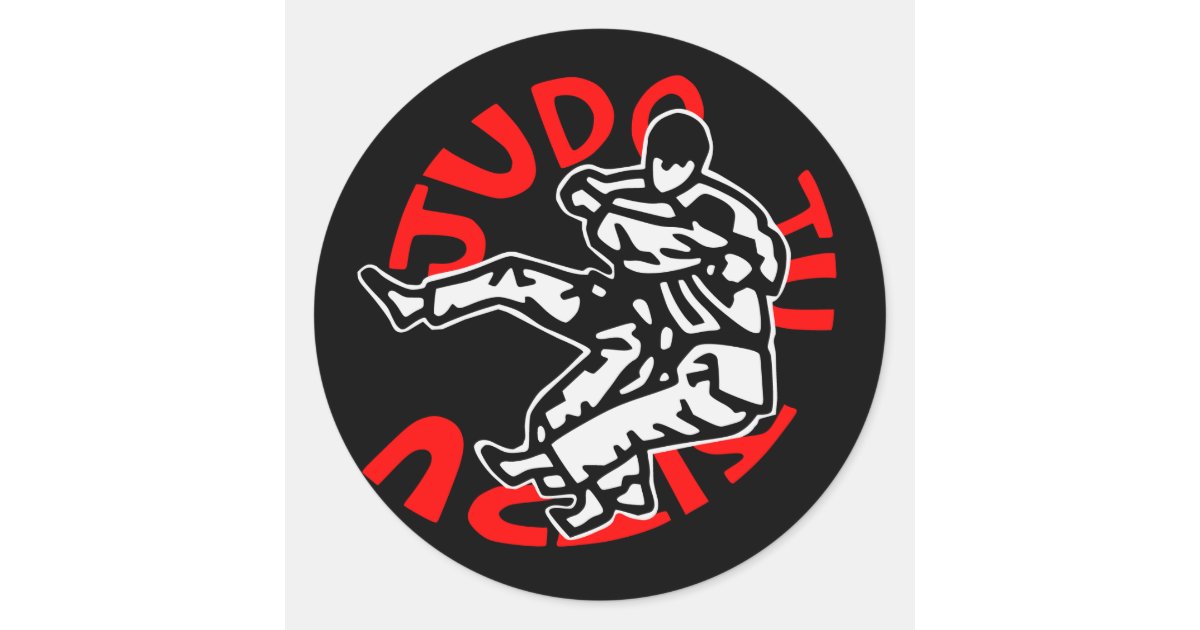 judo ji jitsu classic round sticker | Zazzle