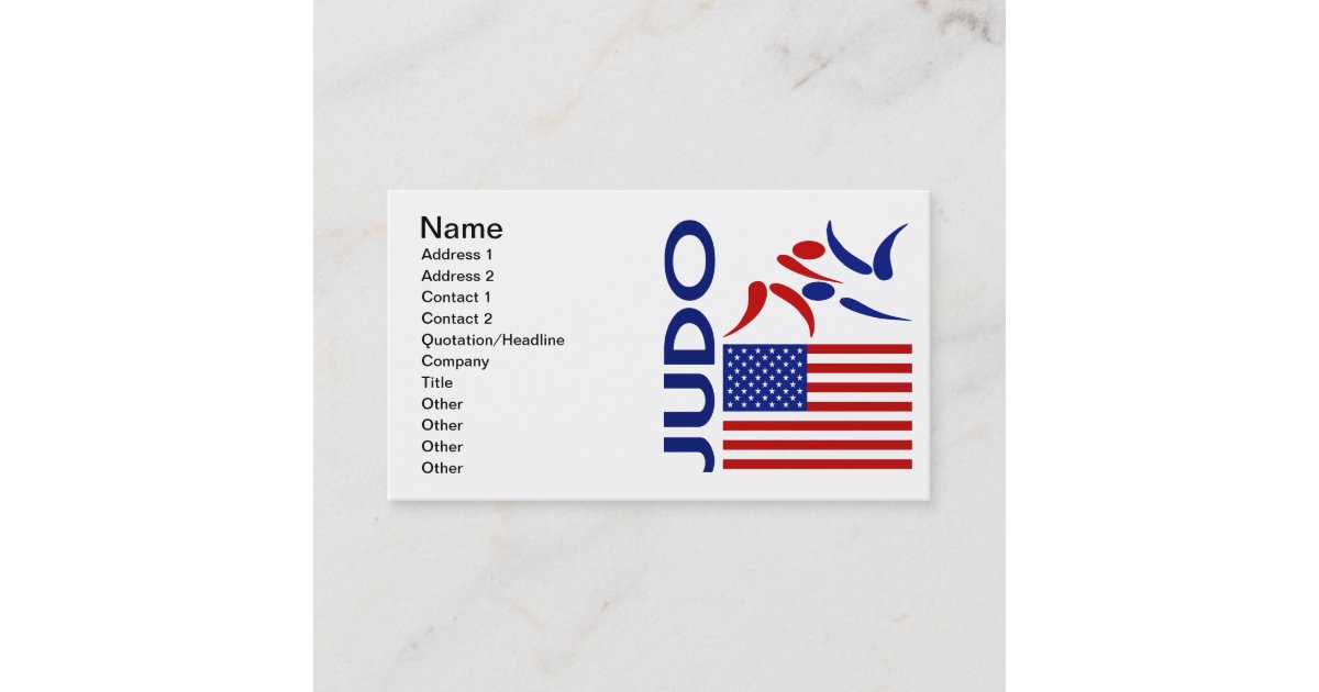 Judo United States Business Card | Zazzle