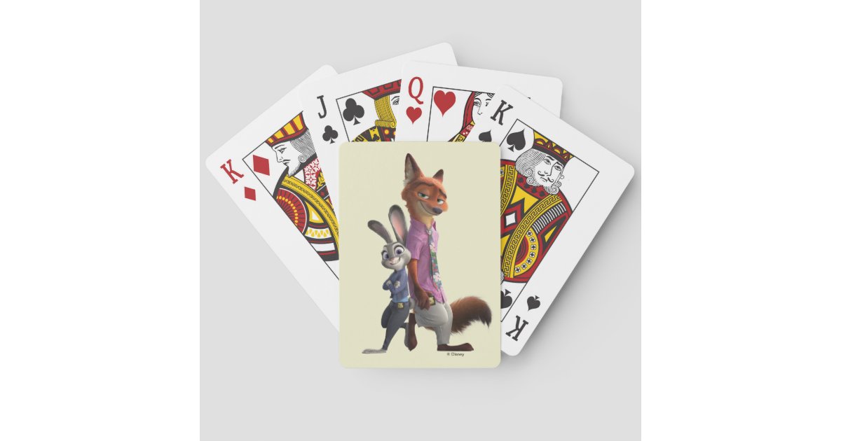 Judy and Nick Best Buds Poker Cards | Zazzle