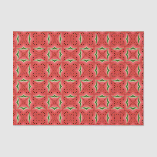 Juicy Delicious Ripe Watermelon With Seeds Design Tissue Paper | Zazzle