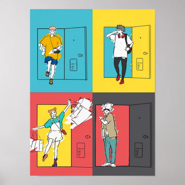 Jujutsu Kaisen Anime Doors Dancing Outro Poster | Zazzle
