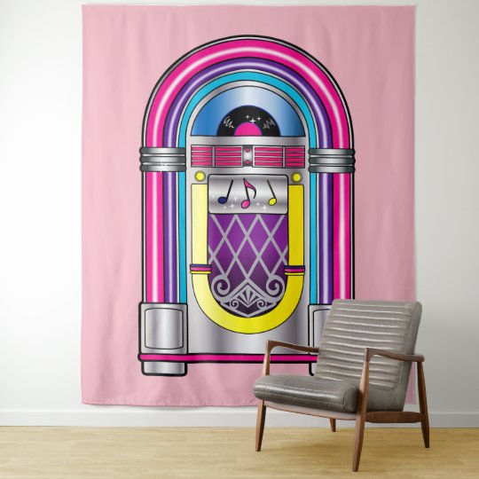 Jukebox in Colors Tapestry | Zazzle.com