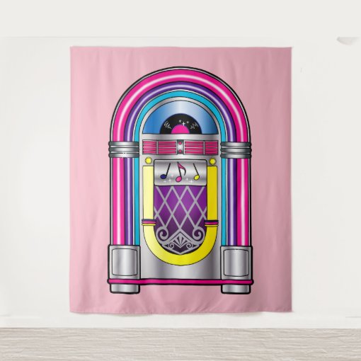 Jukebox in Colors Tapestry | Zazzle