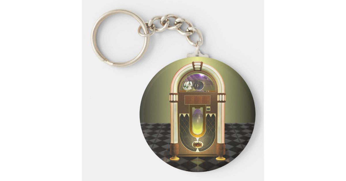 Jukebox Keychain | Zazzle