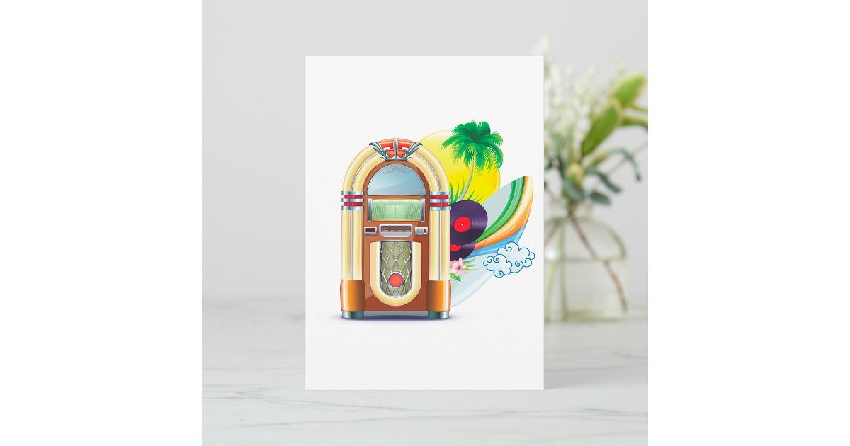 Jukebox Music Invitation | Zazzle