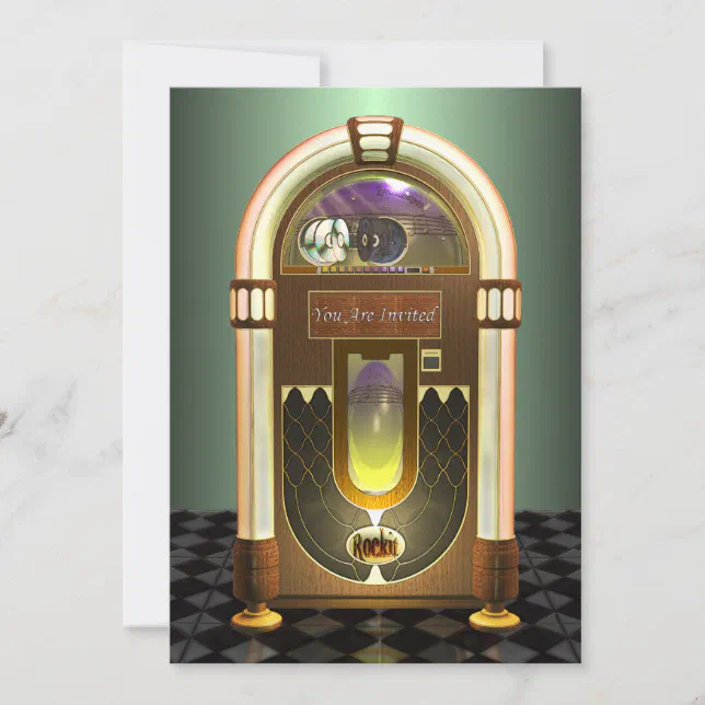 Jukebox Party Invitations | Zazzle