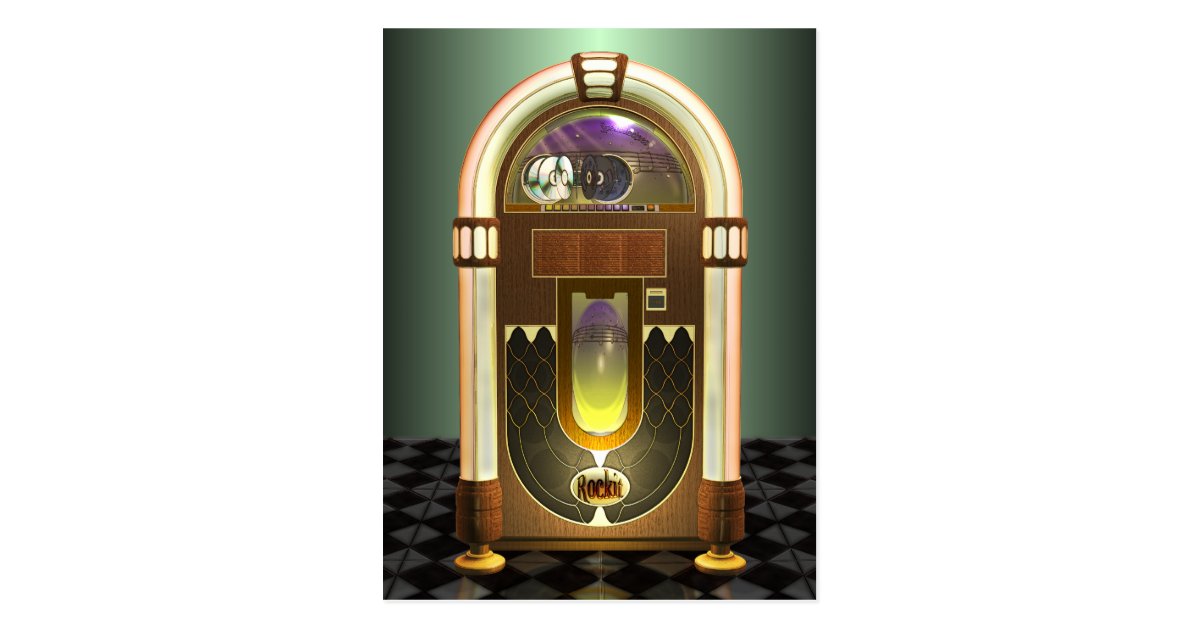 Jukebox Postcard | Zazzle.com