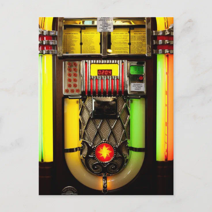 Jukebox Postcard | Zazzle