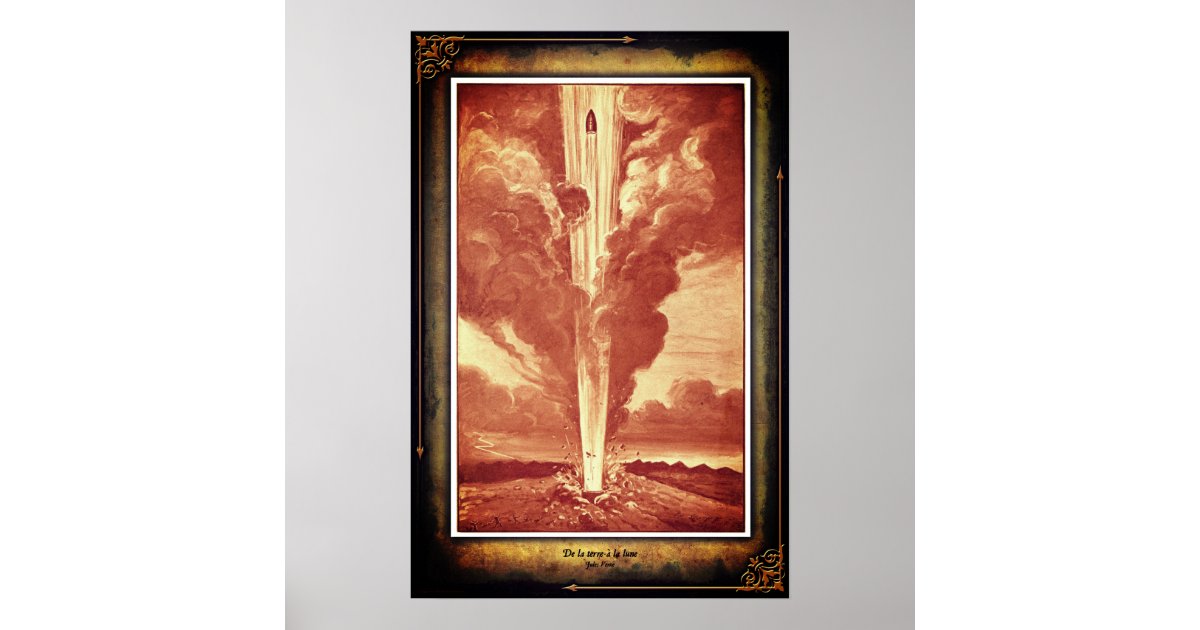 Jules Verne From the Earth to the Moon Poster 2 | Zazzle