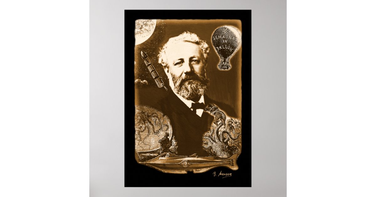 Jules Verne Tribute Poster | Zazzle