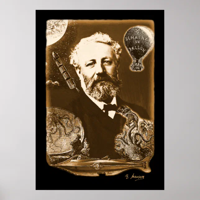 Jules Verne Tribute Poster | Zazzle