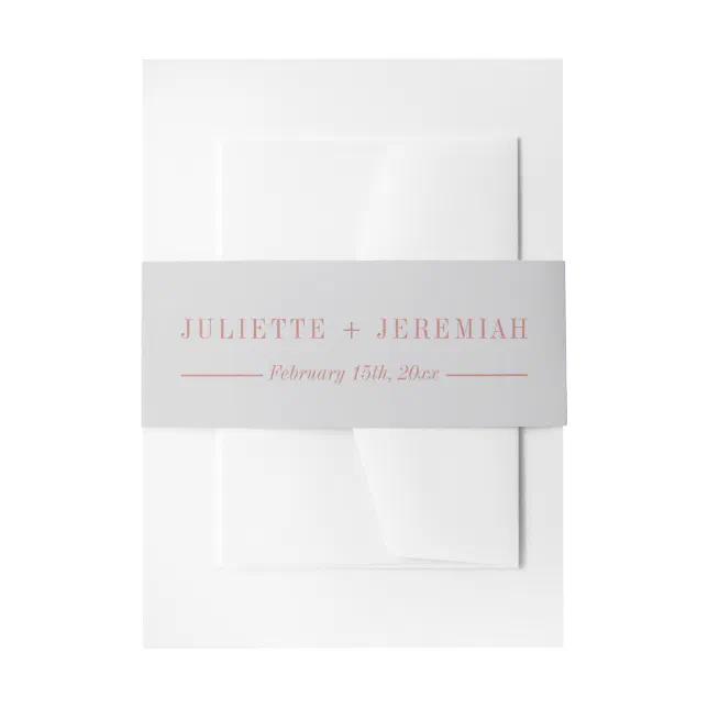 Juliette | Curated Colors | Wedding Invitation Belly Band | Zazzle