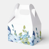 Juliette Dusty Blue Floral Wedding Gable Favor Box | Zazzle