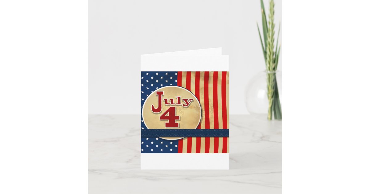 July 4th American Flag Note Cards | Zazzle