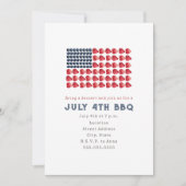 July 4th BBQ Cookout Flag Cake Independence Day Invitation | Zazzle