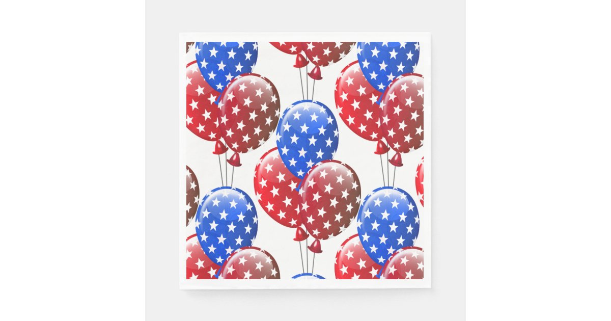 July 4th Paper Napkins | Zazzle