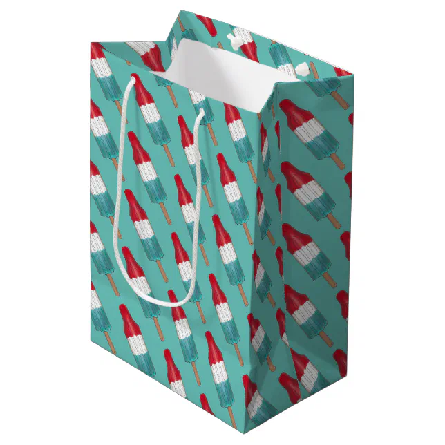 July 4th Rocket Pop Patriotic Popsicle Print Medium Gift Bag | Zazzle