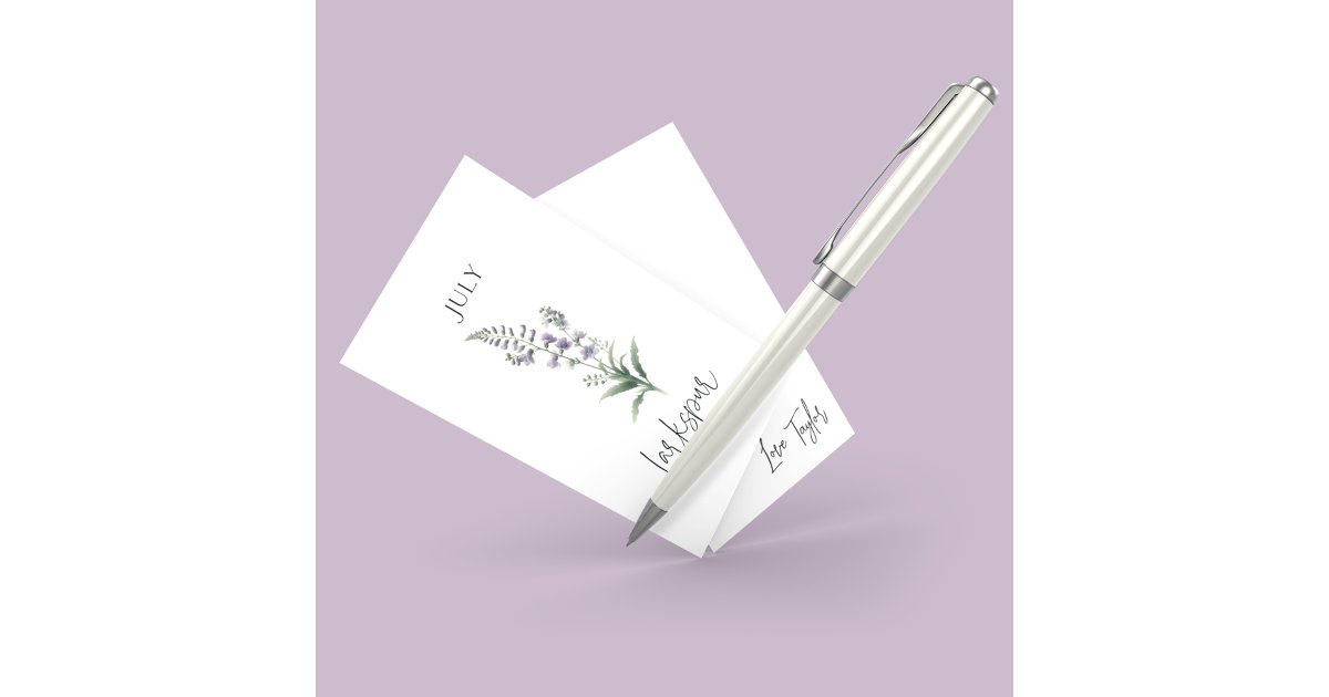 July Birth Month Flower Enclosure Card | Zazzle