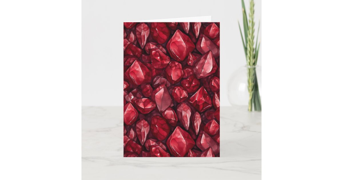 July Birthstone Ruby Birthday Card | Zazzle