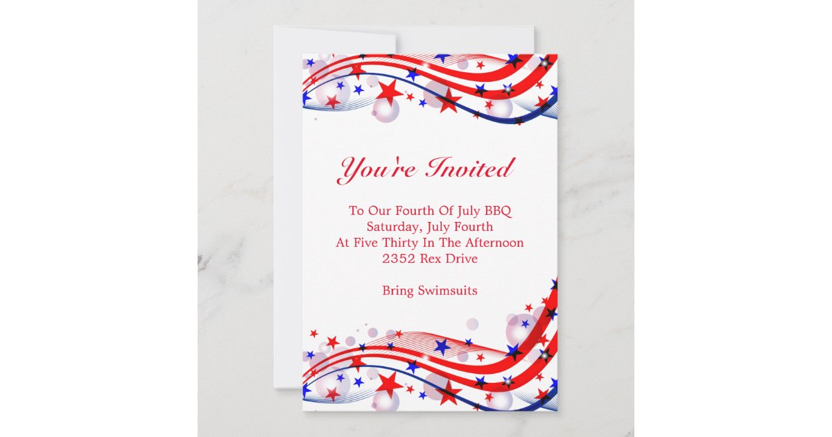 July Fourth Invitation | Zazzle
