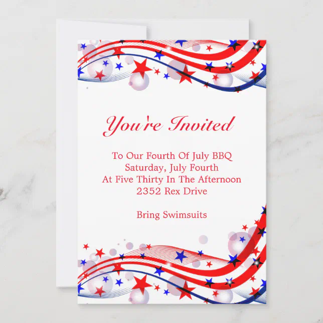 July Fourth Invitation | Zazzle