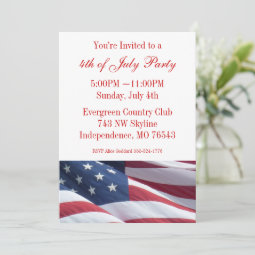 July Fourth or Election Campaign Party Invitations | Zazzle