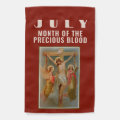 July Precious Blood of Jesus Religious Garden Flag | Zazzle