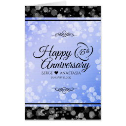 Jumbo 45th Sapphire Wedding Anniversary Card | Zazzle