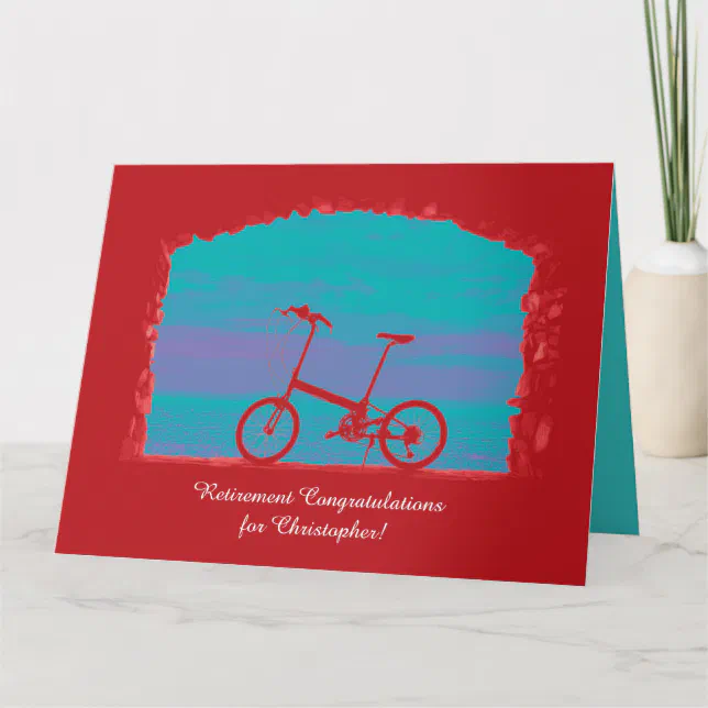 JUMBO Bicycle Happy Retirement Congratulations Card | Zazzle