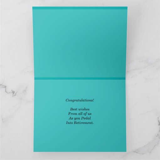 JUMBO Bicycle Happy Retirement Congratulations Card | Zazzle