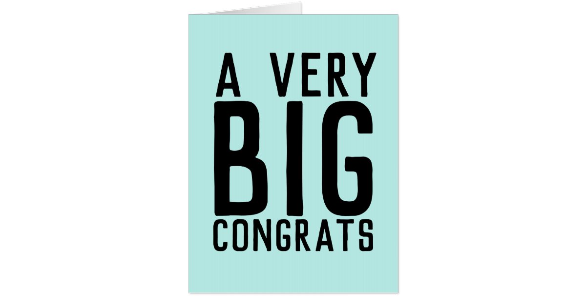 JUMBO BIG WEDDING CONGRATULATIONS CARD | Zazzle