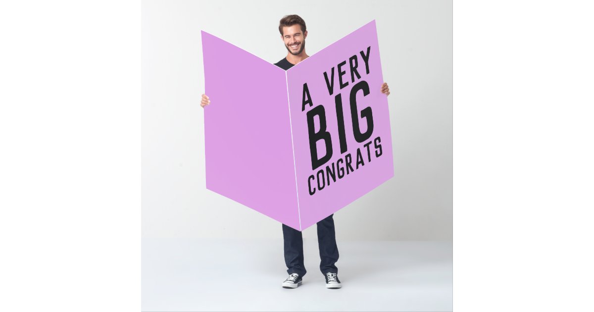 JUMBO CONGRATULATIONS WEDDING BIGGEST CARD | Zazzle