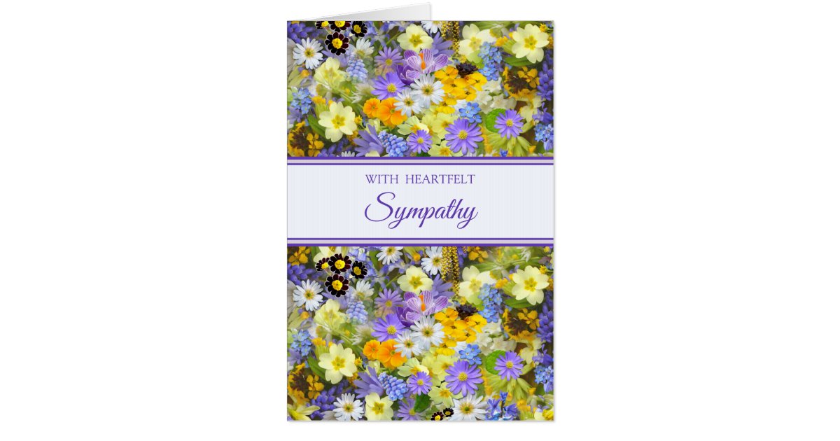 Jumbo Floral Sympathy Card | Zazzle