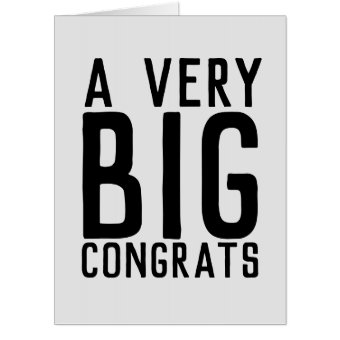 JUMBO HUGE BIG WEDDING CONGRATULATIONS CARD | Zazzle