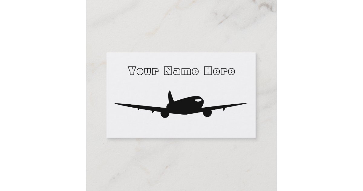 Jumbo Jet Business Card | Zazzle