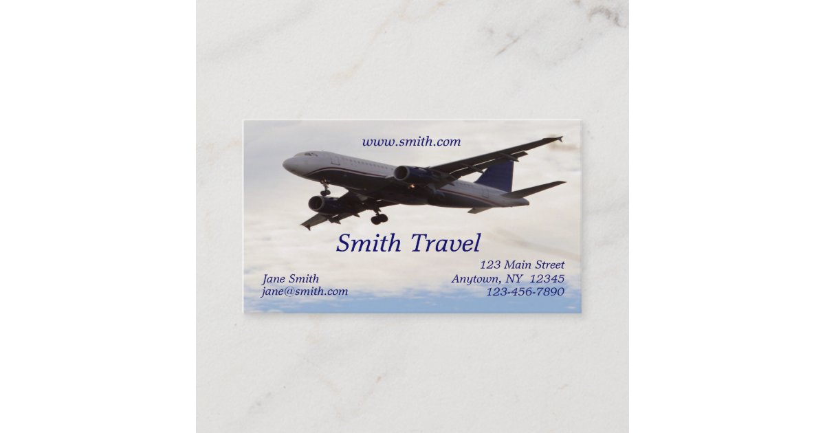 Jumbo Jet Business Card | Zazzle