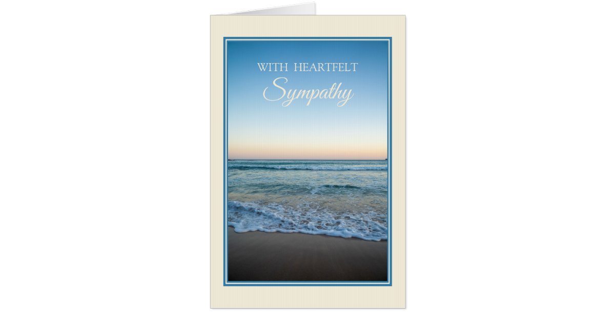 Jumbo Ocean Waves Sympathy Card | Zazzle