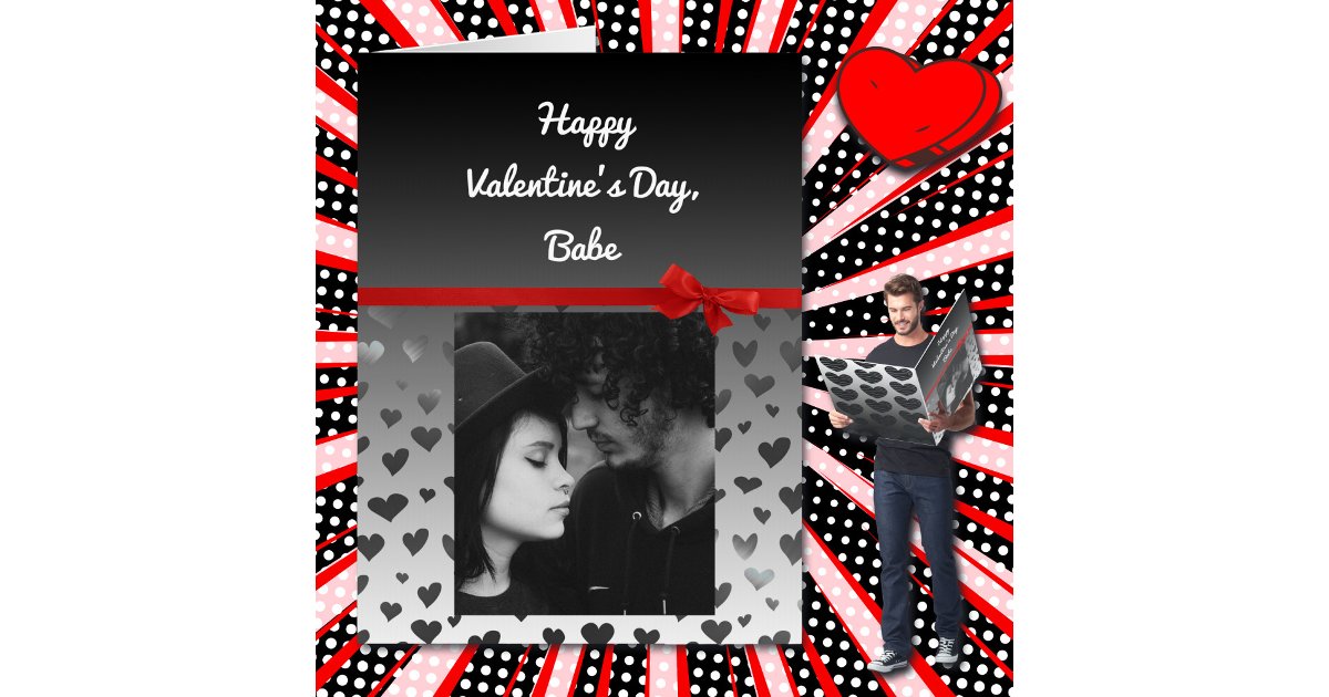 Jumbo Personalized Photo Valentines Day "Card Card | Zazzle