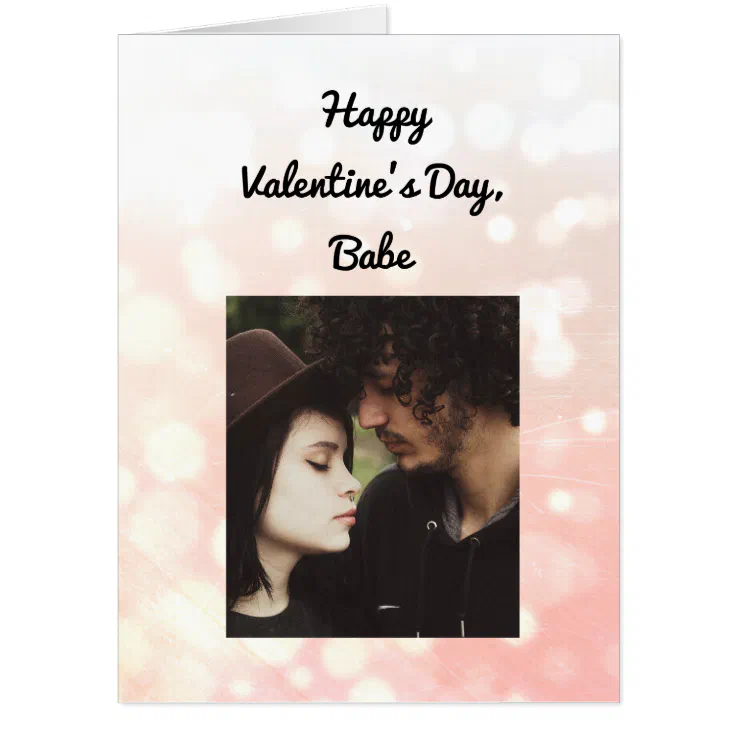 Jumbo Personalized Photo Valentines Day "Card Card | Zazzle