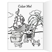 Jumbo Pirate Themed Birthday Card | Zazzle