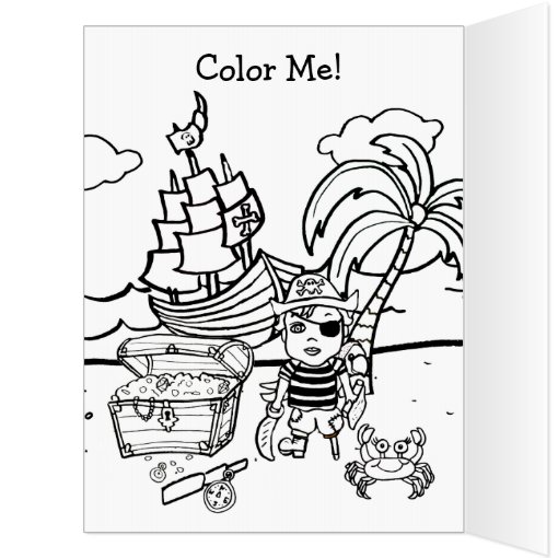 Jumbo Pirate Themed Birthday Card | Zazzle