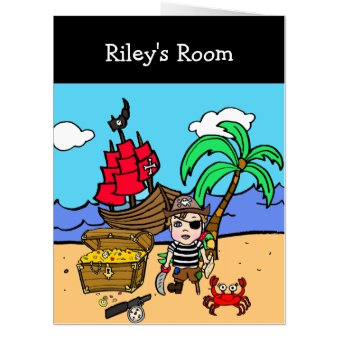 Jumbo Pirate Themed Birthday Card | Zazzle